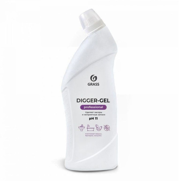 Средство щелочное для прочистки канализационных труб Digger-gel ...