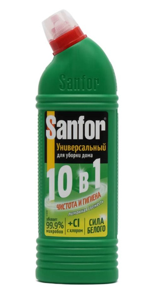 Sanfor Универсальное чистящее средство Лимонная свежесть, 1500 мл, 1 шт. - купить с доставкой по ...