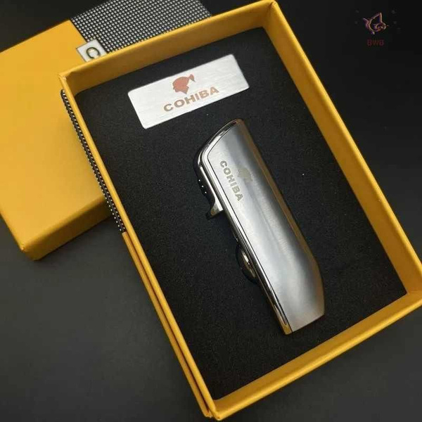 Газовая зажигалка Cohiba Три пламени С дрелью для сигар Металлический корпус-qi - купить с ...