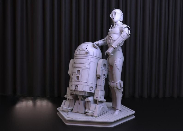 Фигурка коллекционная R2D2 и CP30, звездные войны - Star Wars 15 см, 3D ...