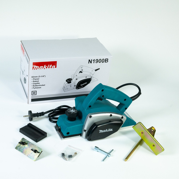Макита, рубанок электрический, N1900B, 600 Вт, 16000 об./мин, от сети ...