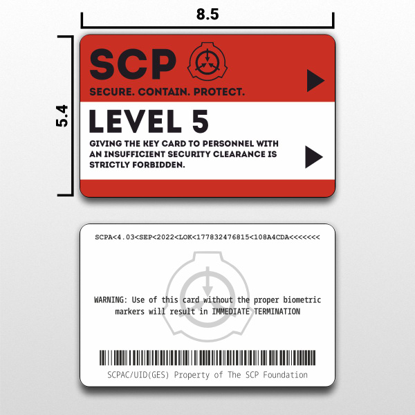 Наклейка на карту банковскую - SCP: LEVEL 5 - 2 шт купить на OZON по низкой цене (764337335)