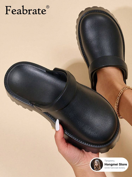 Сабо Женский Feabrate EVA, размер 37, 38 Закрытый нос, Круглый нос Без каблука купить c ...