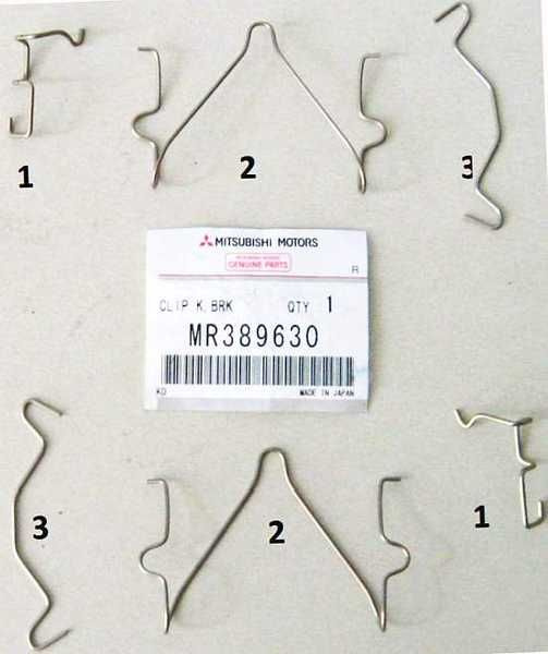 Mitsubishi комплект монтажный тормозных колодок mr389630 - Mitsubishi ...