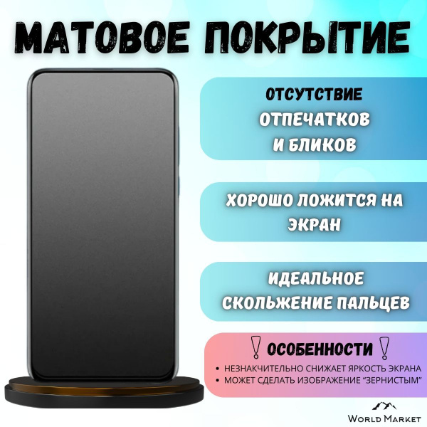 Защитная гидрогелевая пленка на Vivo iQOO Neo9s Pro+ / МАТОВАЯ на экран ...