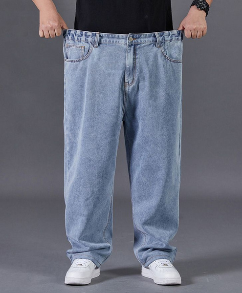 Джинсы Мужской, Женский SYJWY синий Джинс, размер 64 оверсайз Пряжка Средняя Китай Демисезон ...
