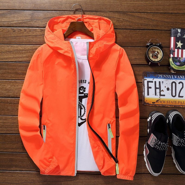 Ветровка Мужской, Женский CREANOVA оранжевый V-образный Breathable, размер 54 Длинный Лето Китай ...