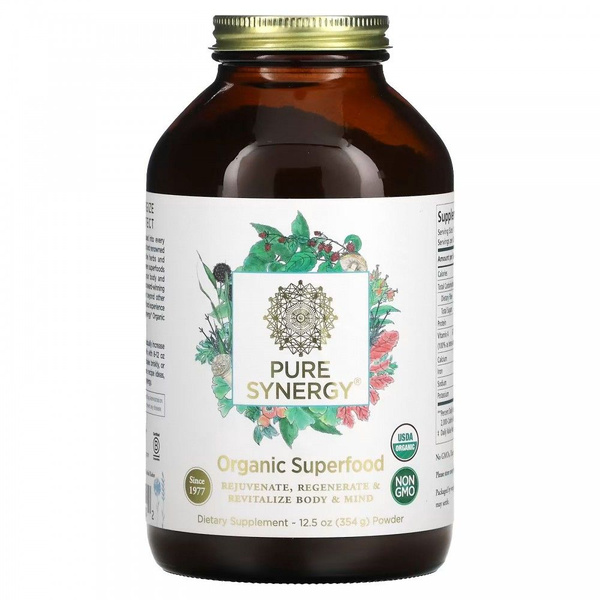 Pure Synergy, органический порошок из суперзелени, 354 г (12,5 унции ...