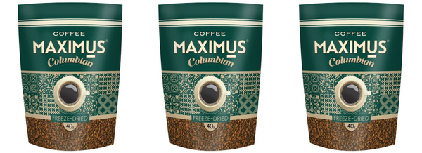 MAXIMUS Кофе сублимированный Columbian, 40 г, 3 уп - купить с доставкой ...