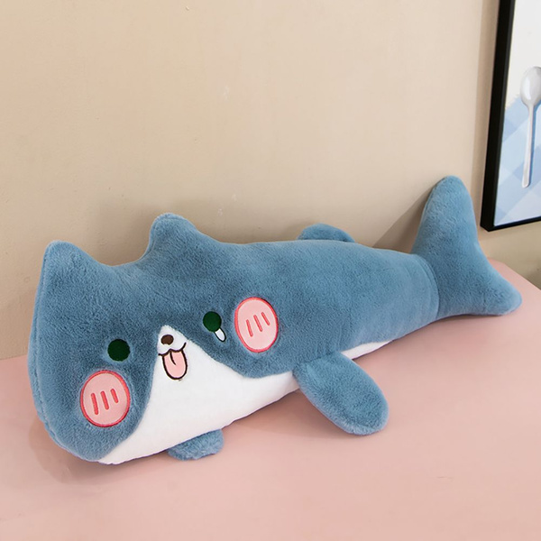 Печенье "Акула", кошки, свиньи, плюшевые игрушки, синий, 80 см - купить ...