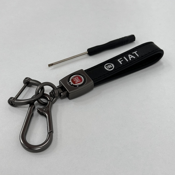 Автомобильный Брелок Кожаный С Карабином Fiat для ключей из экокожи с ...