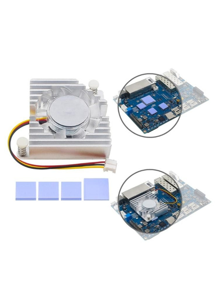 Для Banana Pi R4 Вентилятор радиатора алюминиевый активное охлаждение с ...