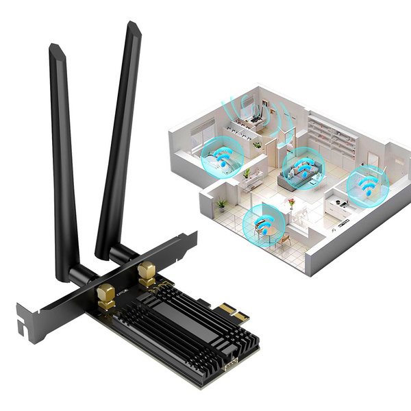 Wi-Fi-адаптер WiFi 7 PCIE WiFi Карта Беспроводной сетевой адаптер со ...