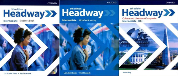 Headway Intermediate 5th edition, Полный комплект: Student's Book + Workbook + Culture and ...