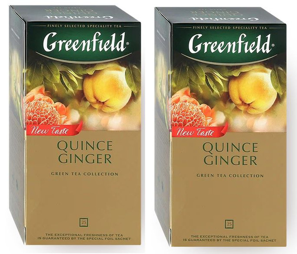 Чай зеленый Greenfield Quince Ginger 25 пак -2 штуки - купить с ...