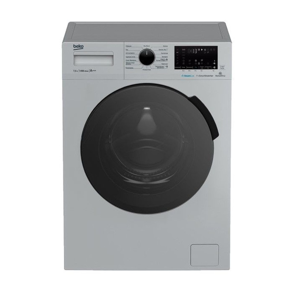 Beko Стиральная машина WSPE7H616S 7.5кг, обработка паром, инверторный ...