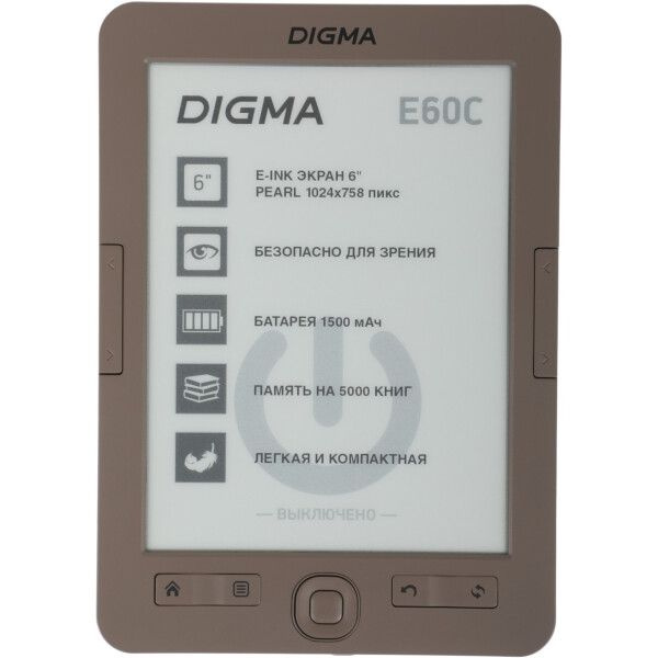 Электронная книга Digma E60C, Монохромный - купить по низким ценам в интернет-магазине OZON ...