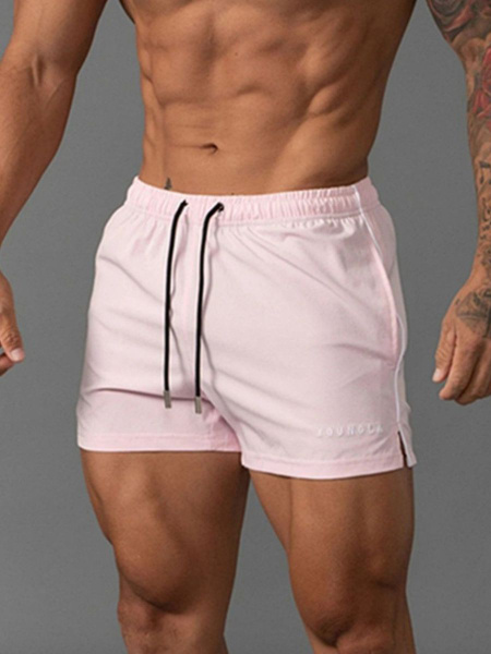 Шорты Мужской SYJWY Спортивный светло-розовый, размер 48 Полиэстер SUP-серфинг, Альпинизм, рост ...