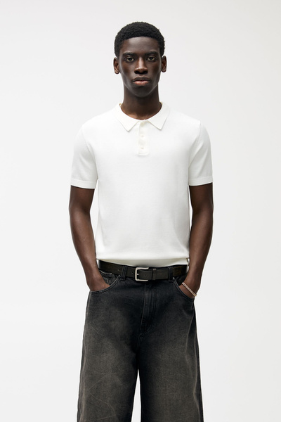 Поло Pull&Bear, размер 46, цвет белый, вискоза: 70 полиамид: 30 - купить по выгодной цене в ...