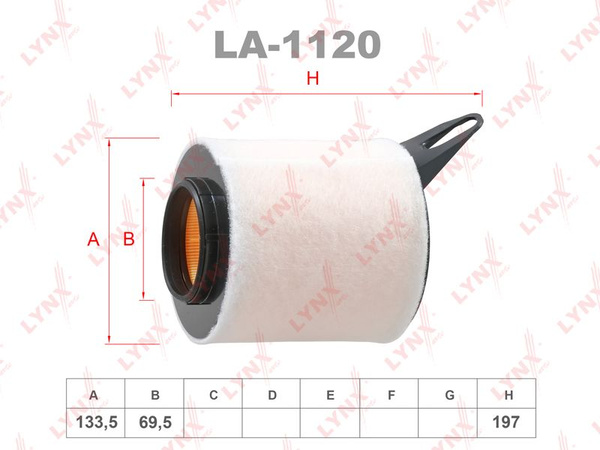 Фильтр воздушный LYNXauto LA-1120 - купить по выгодным ценам в интернет-магазине OZON (1572694874)