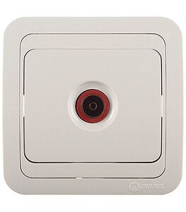 Розетка телевизионная с рамкой проходная с/у бежевая IP20 Makel Mimoza купить на OZON по низкой ...