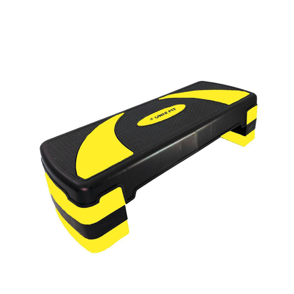 Степ-платформа UNIX Fit для фитнеса 3 уровня, 80 см, желтый - купить в ...