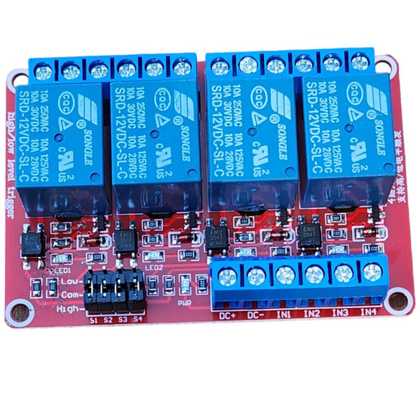 12v 4 канала релейный модуль купить с доставкой по выгодным ценам в