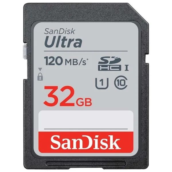 SanDisk Ultra 32 ГБ Карта памяти SDHC, серовато-красная купить на OZON ...