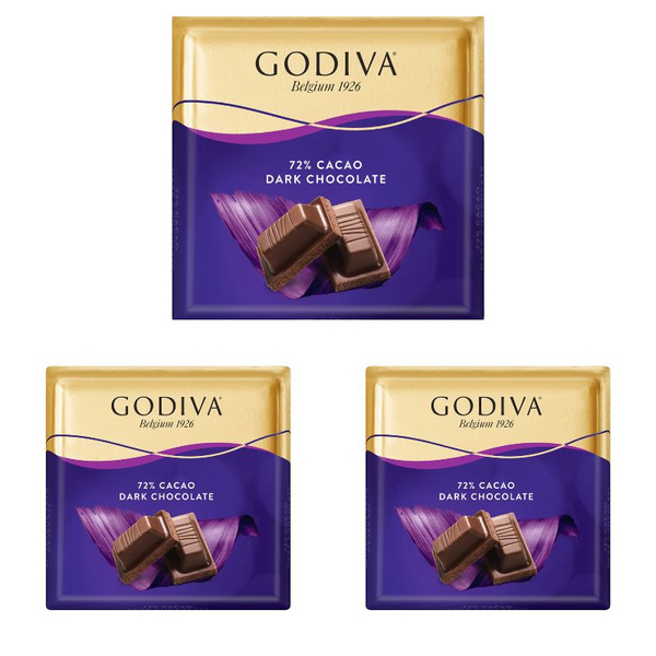 Godiva 72% какао темный шоколад 3 шт по 60 г - купить с доставкой по ...