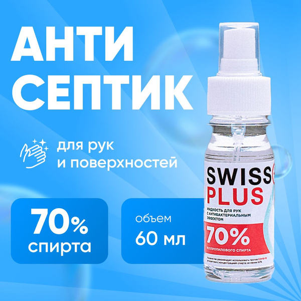 Антисептик для рук, спрей дезинфицирующий SWISS PLUS - купить с ...