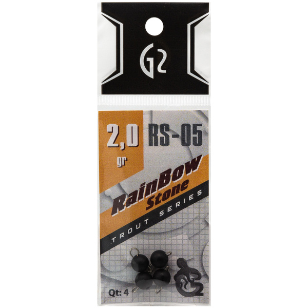 Вольфрамовые чебурашки для микроджига G2 Rainbow Stone 2.0 гр (4 шт) цв ...