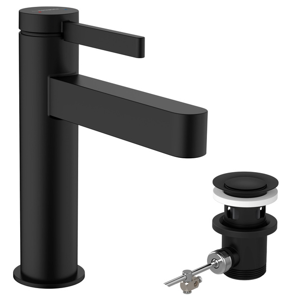 Смеситель Hansgrohe Finoris однорычажный для раковины 100 с комплектом ...