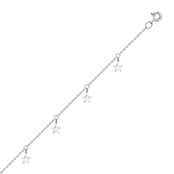 Браслет из серебра 925 пробы с подвесками звезды MIUZ Diamonds - купить ...
