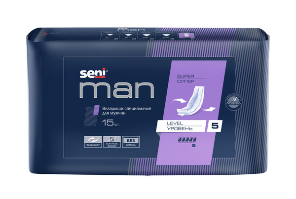 Прокладки для мужчин Seni Man Super Level 5, 15 шт. купить на OZON по ...