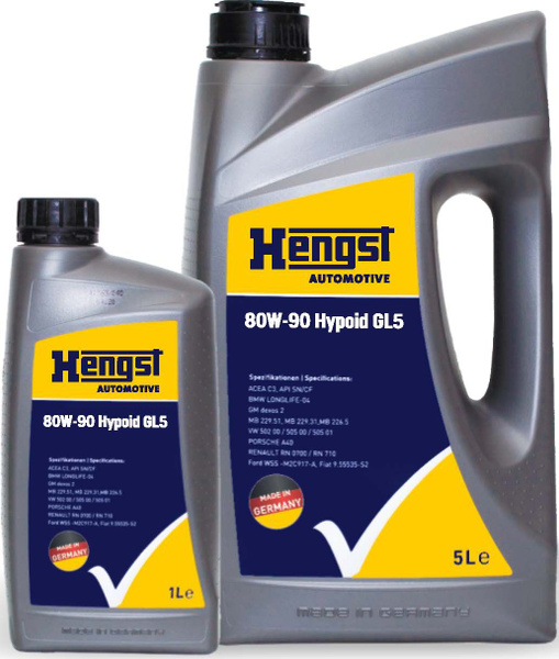 Масло трансмиссионное HENGST / 80W-90 Hypoid GL5 / 4 л - купить по ...