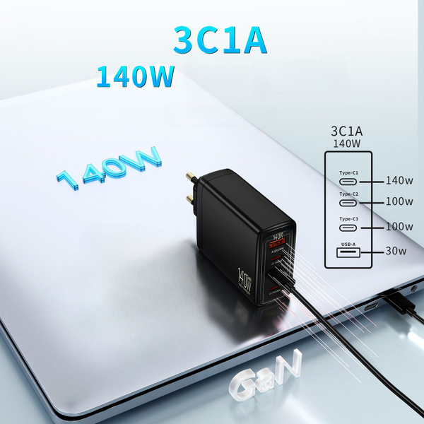 Зарядное устройство для телефона на нитриде галлия 140 Вт, модель RC 010-140W-3C1A - купить с ...