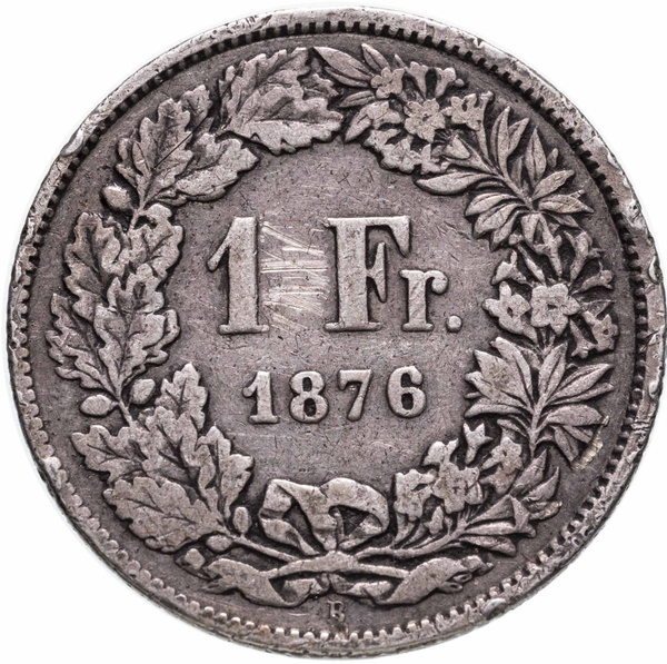 Монета Швейцария 1 франк franc 1876 - купить в интернет-магазине OZON с быстрой доставкой ...