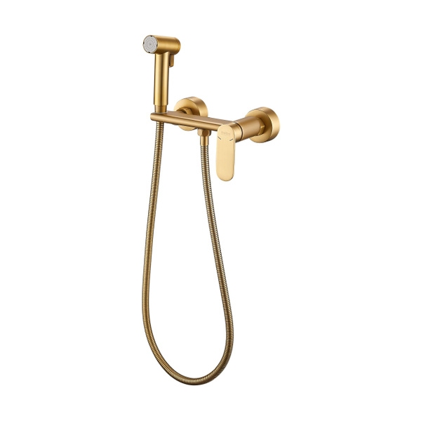 Гигиенический душ со смесителем Haiba HB5516-5, матовое золото купить на OZON по низкой цене ...