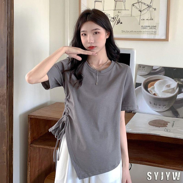 Футболка SYJYW, размер 44, цвет серый, 31%-50% хлопок - купить по выгодной цене в интернет ...