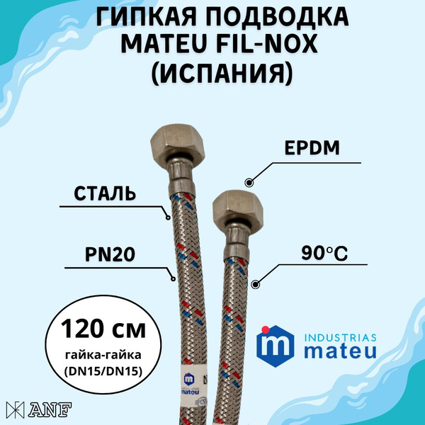 Гибкая подводка 1/2" 1/2" - купить по выгодной цене в интернет-магазине ...