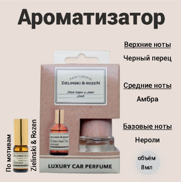 Elite Luxury Perfumes Ароматизатор автомобильный, Black Pepper & Amber ...