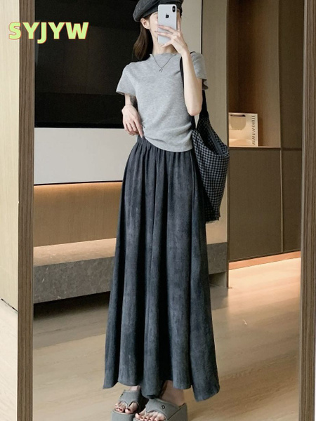 Юбка-шорты Женский SYJYW черный Полиэстер, размер 44 Без застежки Абстракция Лето купить c ...