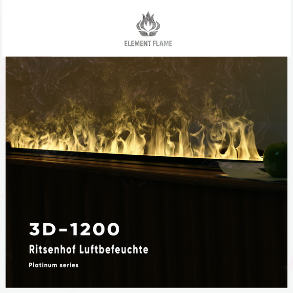 Камин паровой ELEMENT FLAME Ritsenhof 3D-1200 Luftbefeuchte Platinum ...