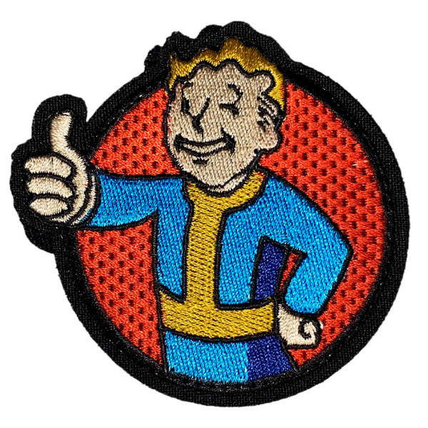 Нашивка, шеврон, патч (patch) на липучке Fallout Волт Бой Vault Boy ...