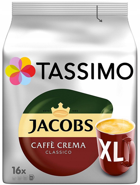 Капсулы Jacobs Caffe Crema Classico XL16 шт. - купить с доставкой по ...
