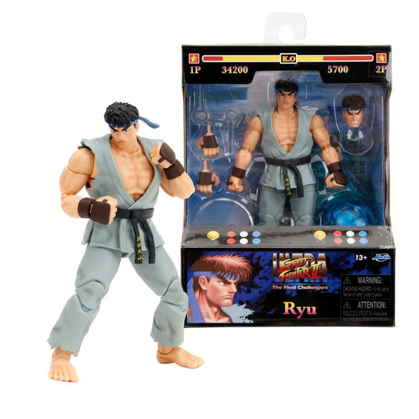 Фигурка Jada Toys Street Fighter II 6" Ryu (Player 2) Action Figure, Toys for Kids and Adults ...