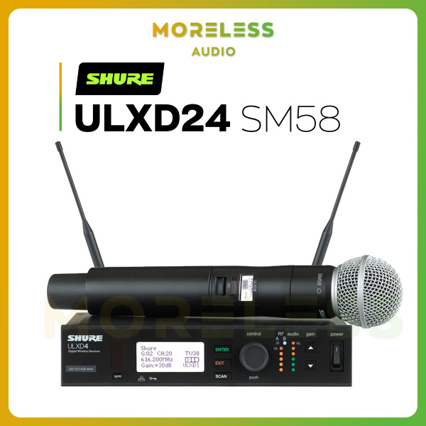 Shure Микрофон для живого вокала ULXD24/SM58, черный купить на OZON по низкой цене (2002212449)