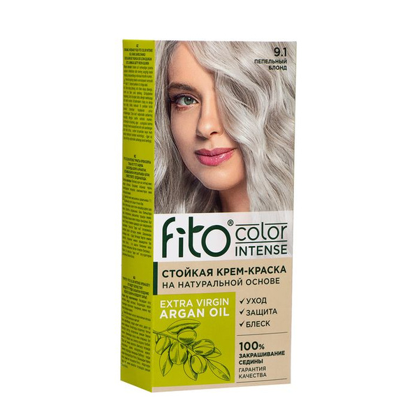 Стойкая крем-краска для волос Fito color intense тон 9.1 пепельный блонд, 115 мл - купить с ...
