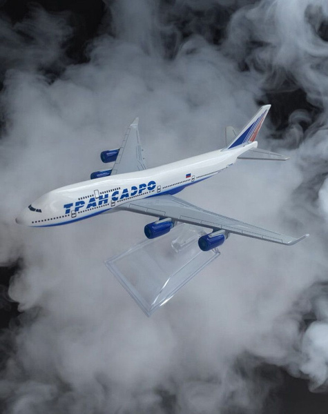 Модель самолета металлическая Boeing 747 / Трансаэро - 15 см. купить на OZON по низкой цене ...