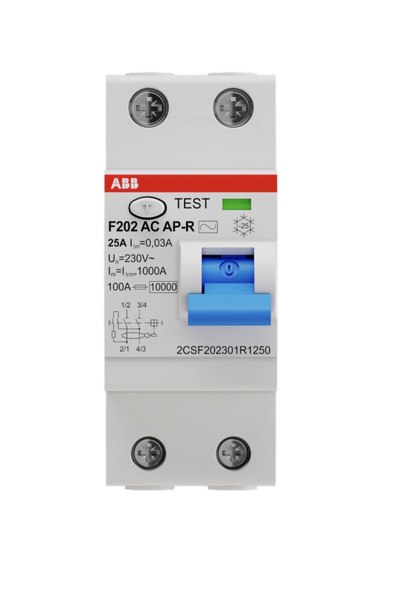 F202 AC 25/0,03 AP-R узо двухполюсное ABB 2CSF202301R1250 купить на ...